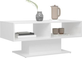 vidaXL Konferenční stolek 103,5 x 50 x 44,5 cm dřevotříska [806828] Barva: Bílá