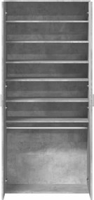 Botník betonově šedý 80 x 39 x 178 cm kompozitní dřevo 3276675
