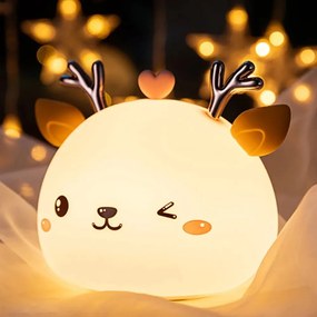 Dětská stolní LED lampa Fawn bílá