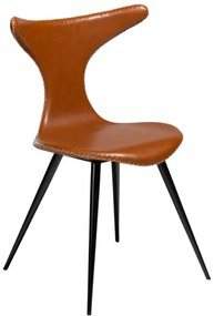 OnaDnes -20% ​​​​​Dan-Form Světle hnědá koženková vintage jídelní židle DAN-FORM Dolphin