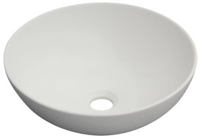 Invena Tinos, keramické umyvadlo na desku 39,5x39,5x13,5 cm, bílá matná, INV-CE-43-001-C