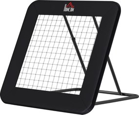 HOMCOM Fotbalový Rebounder, Odrazová Stěna s Ochrannými Kolíky, Nastavitelný ve 5 Krocích, Přenosný Odraz, Fotbalová Brána pro Teenagery, Odrazová Stě