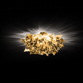 Slamp Veli gold medium, designové stropní svítidlo ve zlaté úpravě, 2x12W E27, prům. 53cm