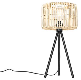 Orientální stolní lampa stativ ratan - Maud