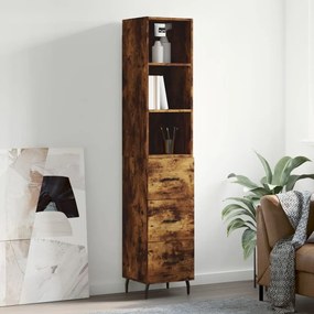 vidaXL Skříň highboard 34,5 x 34 x 180 cm kompozitní dřevo [3189721] Barva: kouřový dub