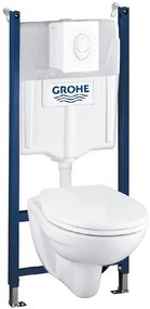 Grohe Solido - Sada pro závěsné WC + klozet a sedátko softclose, tlačítko Skate Air, bílá 39117000