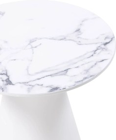 Konferenční stolek Margos 46 cm bílý/mramor I