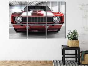 Vícedílný obraz Červené Svalové Auto V Garáži Nedostatek Nedostatek Plátno Canvas 150x100