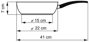 KOLIMAX - české nerezové nádobí KOLIMAX Pánev FLONAX COMFORT soté, průměr 22 cm