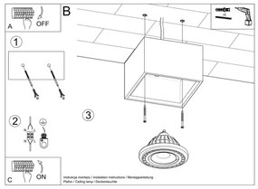 Sollux SL.0915 - Stropní svítidlo QUATRO AR111 1xGU10/40W/230V buk