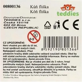 TEDDIES Kůň se sedlem a ohlávkou / Figurka / Plast, fliška / 22 cm / 3