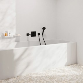 Hansgrohe DuoTurn E, baterie pod omítku pro 2 spotřebiče, černá matná, HAN-75417670