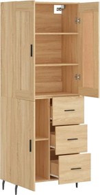 Skříň highboard dub sonoma 69,5 x 34 x 180 cm kompozitní dřevo 3199828