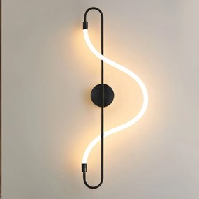 Toolight, LED nástěnné svítidlo Long Black APP857-W, černá-bílá, OSW-04032