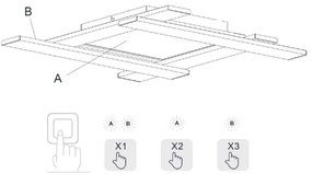 Trio - LED Stmívatelné stropní svítidlo BELFAST LED/18W/230V + LED/14W
