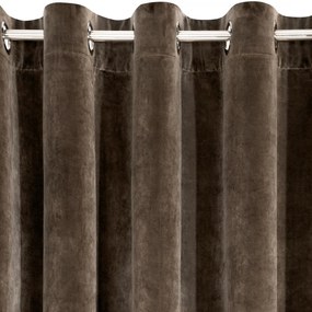 ZATEMŇOVACÍ ZÁVĚS NA KROUŽCÍCH VILLA 140X250 CM HNĚDÁ