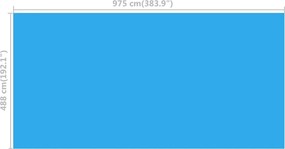 vidaXL Plovoucí PE solární plachta 975 x 488 cm [92151] Barva: Černo-modrá