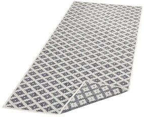 NORTHRUGS - Hanse Home koberce Kusový koberec Twin-Wendeteppiche 103126 grau creme – na ven i na doma - 80x150 cm