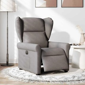 Elektrické polohovací křeslo taupe textil 3303361