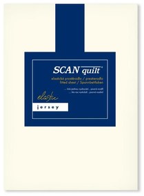 SCANquilt napínací prostěradlo JERSEY ELASTIC LYCRA smetanová výška matrace do 30 cm 120 x 200 cm