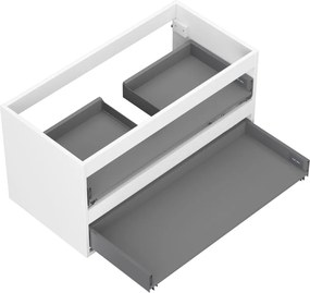 Mexen Box-A, závěsná skříňka 90 cm, 2 zásuvky, bílá matná, 91AX0-0900-470-2-01