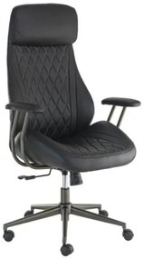 Kancelářská židle PYTHON BLACK27 s područkami na kovovém kříži