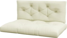 Outsunny Sada 2 sedacích a opěrných polštářů pro zahradní lavici, loveseat, 2-místnou paletovou pohovku Vysoký komfort rozměry 120D x 80Š x 12V cm Pol