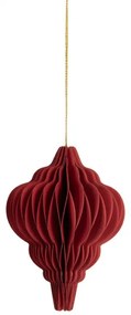 Červená vánoční ozdoba z papíru Harmonic III – 10 cm