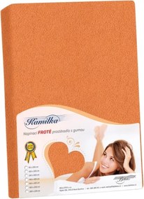 Bellatex Prostěradlo froté 180x200 cm Oranžová