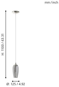 Eglo 96343 - LED Lustr na lanku FARSALA 1xG9/2,5W/230V