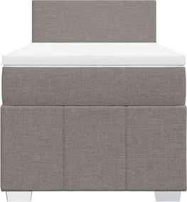 Box spring postel s matrací taupe 100 x 200 cm textil 3289276