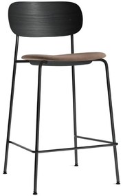 OnaDnes -20% Audo CPH Černá dubová barová židle AUDO CO 68,5 cm s hnědým sedákem