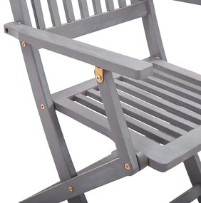 Skládací zahradní židle 2 ks masivní akáciové dřevo - Default Title