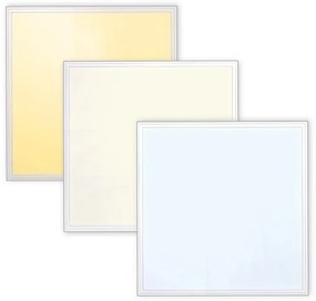 SOLIGHT LED světelný panel Backlit CCT, 36W, 3960lm, 3000/4000/5000K, Lifud, 60x60cm, bílá barva