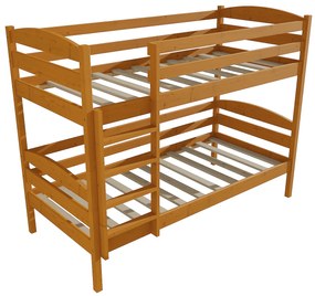 Vomaks Patrová postel PP 018 Rozměr: 80 x 180 cm, Barva: bezbarvý lak, Prostor mezi lůžky: 80 cm