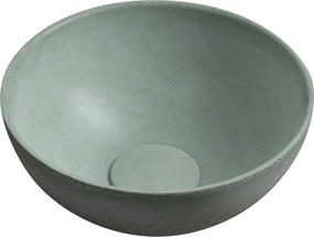 Sapho Sapho, MINOR betonové umyvadlo na desku, průměr 26cm, zelená mat, MR26023