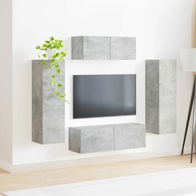 Sestava TV skříněk 3 ks Betonově šedá Kompozitní dřevo 3408982