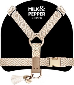 MILK&PEPPER Postroj pro psy Oroko béžový Velikost: T02
