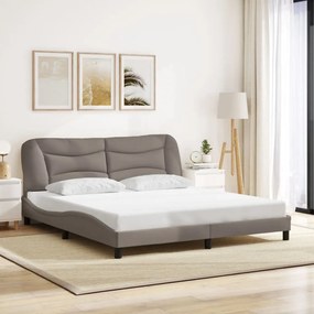 Rám postele s LED bez matrace Hvar Taupe 180x200 cm Látka 3213722