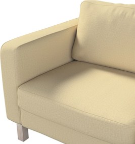 Potah na pohovku IKEA  Karlstad 2-místná, nerozkládací, krátký barva béžová látka lesklé, pletený vzor
