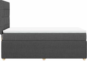 Box spring postel s matrací tmavě šedá 90x200 cm textil 3294240