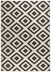 NORTHRUGS - Hanse Home koberce Kusový koberec Twin-Wendeteppiche 103129 schwarz creme – na ven i na doma - 160x230 cm