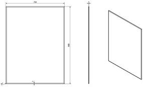 Sapho ACCORD zrcadlo s fazetou 700x900mm, bez úchytu MF444