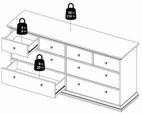 Tvilum Komoda Provence 719 bílá