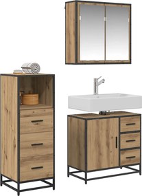 Sada koupelnového nábytku 3 ks Artisanový dub 3402424