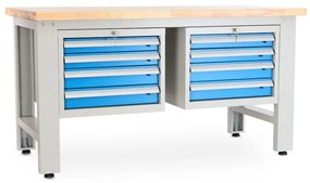 Dílenský stůl Solid OAK-44, 150 cm, 2 závěsné boxy, dub