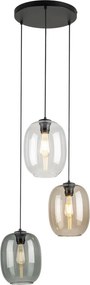 TK Lighting Černý závěsný lustr Elio pro žárovku 3x E27 TK5973