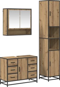 Sada koupelnového nábytku 3 ks Artisanový dub 90 x 33 x 60 cm 3402486