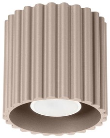 Sollux  SL.1814 - Bodové svítidlo AURA 1xGU10/10W/230V pr. 10 cm taupe SL.1814