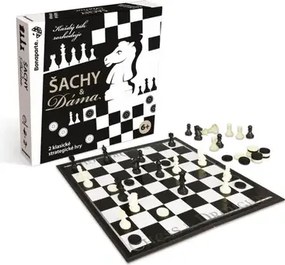 BONAPARTE Šachy a dáma 2v1 / Společenská hra / Plast / od 6 let